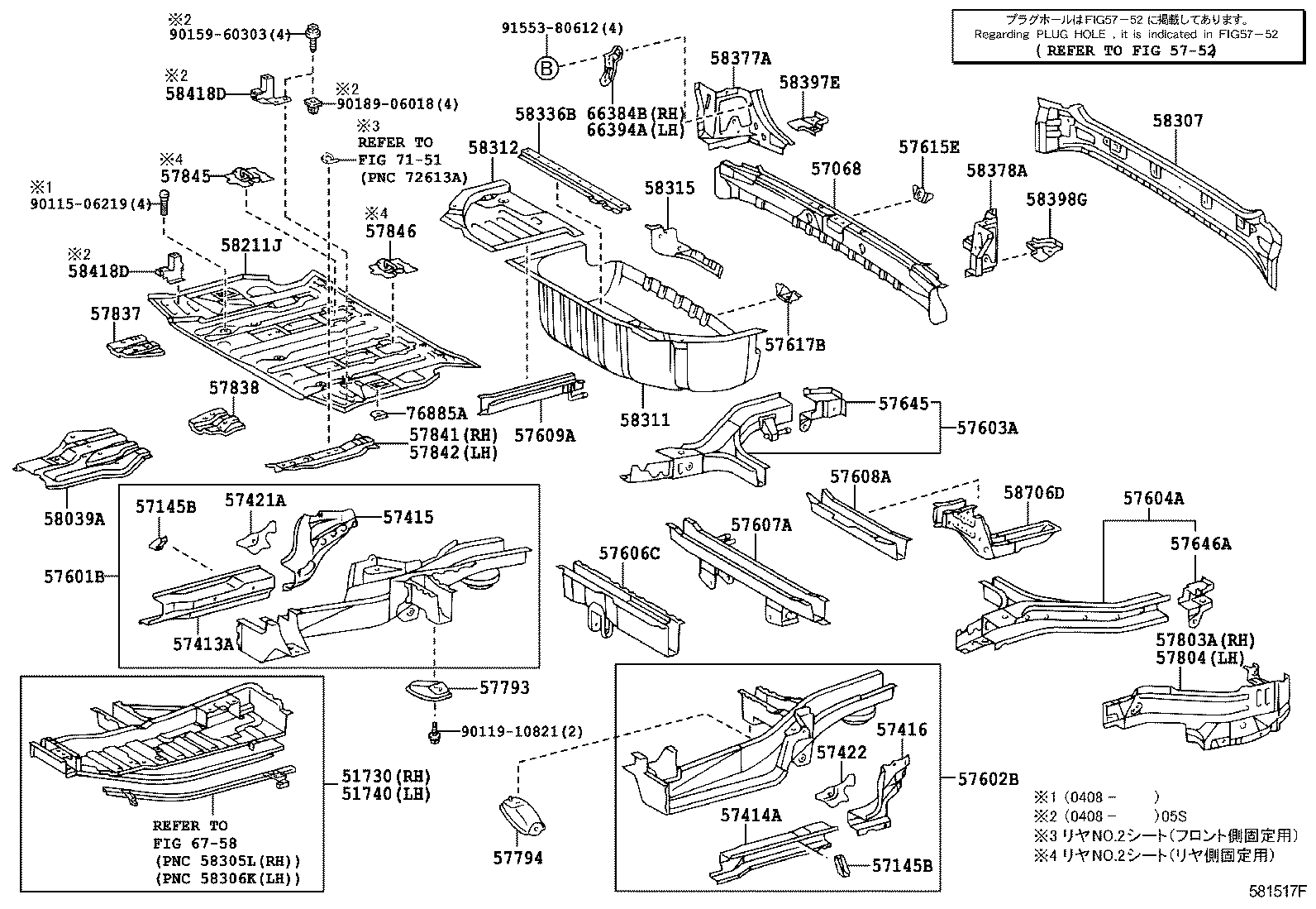 TOYOTA NOAH VOXY AZR65 AZR65G-BRESH 651160 Body-Group 5852 no1 Car ...